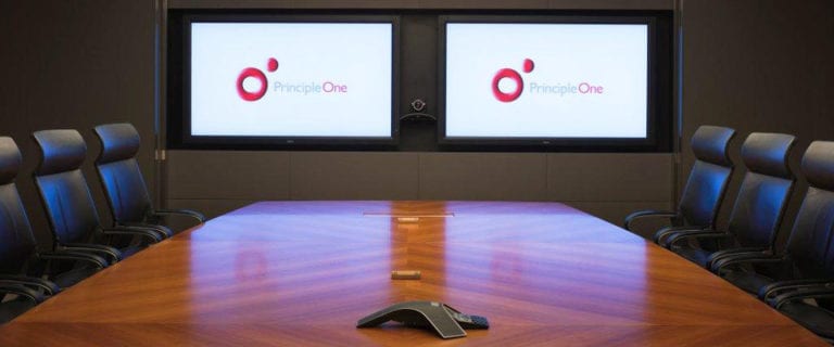 conference room-principle one screens - Principle One